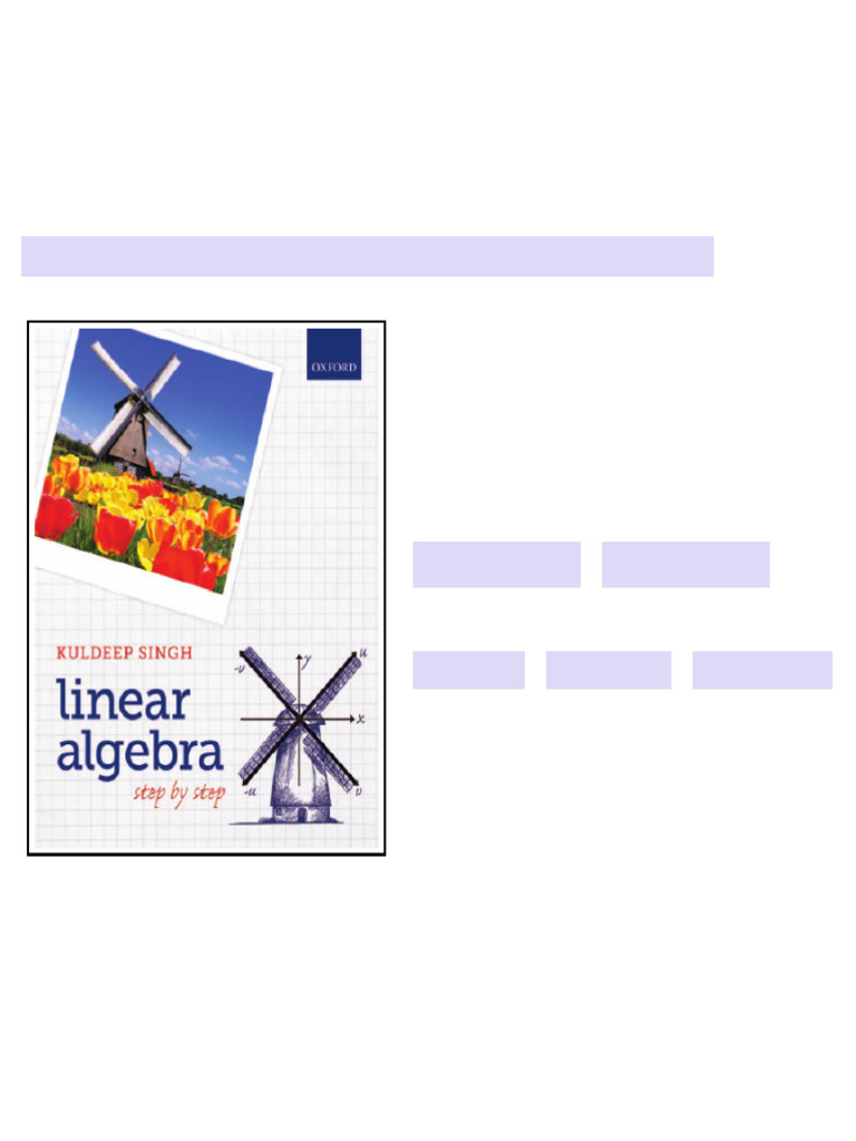 Linear Algebra step by step Singh Full Chapters Included | PDF | Matrix ...