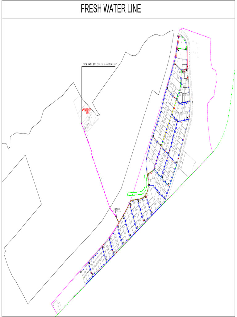 Latest Water Supply Line Network Dwg L- V-model | PDF