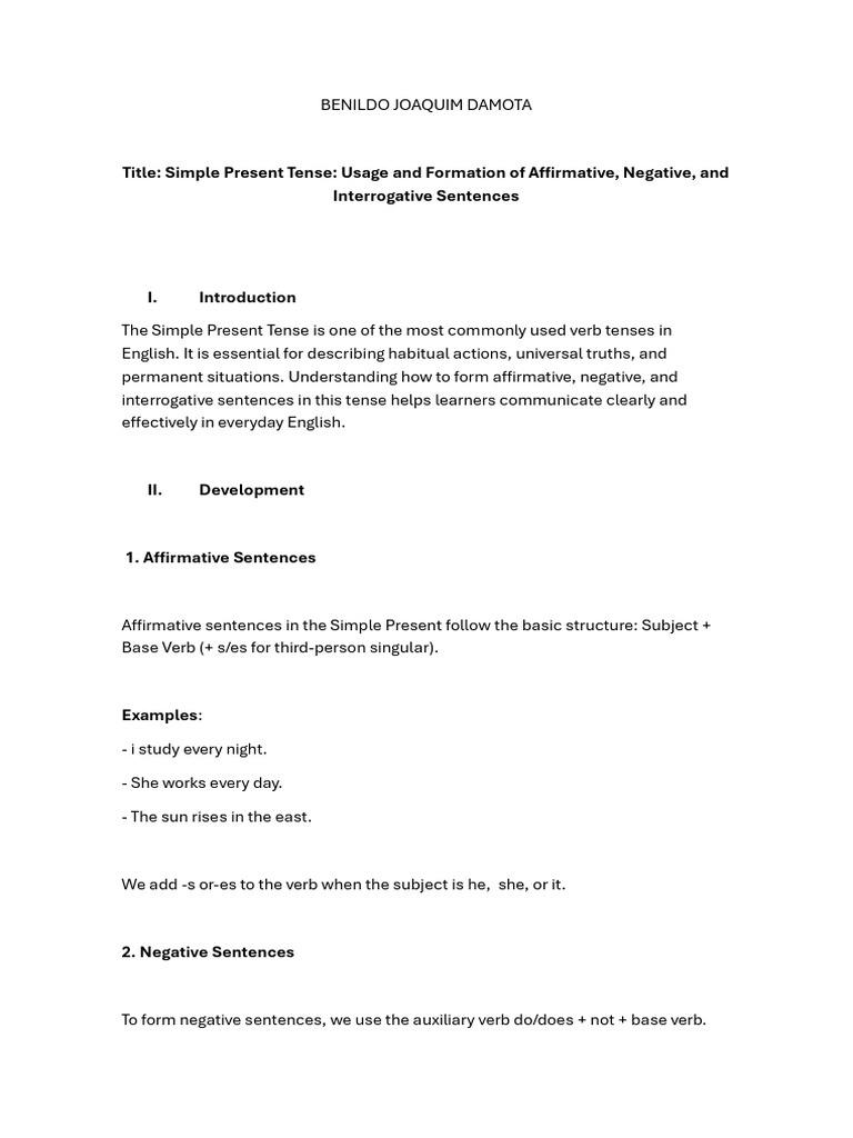 Ingles Benildo | PDF