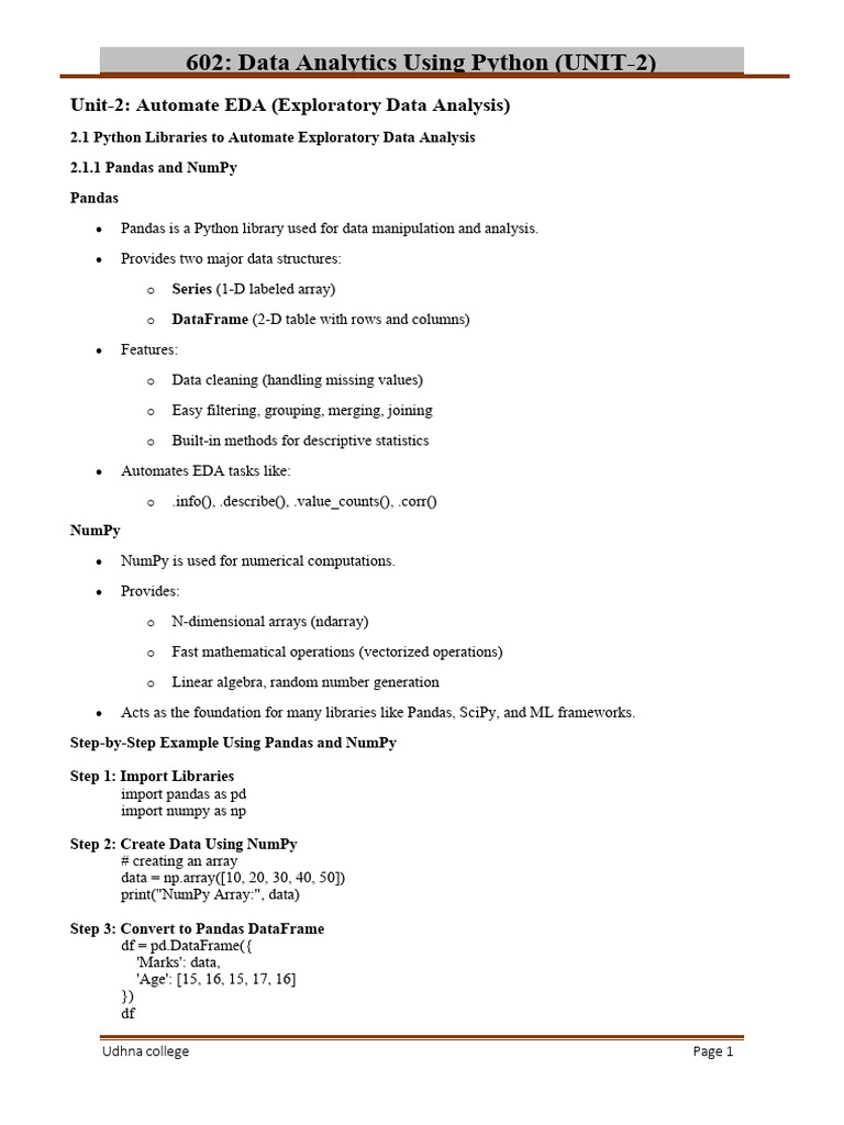 Daup Unit-2 | PDF | Machine Learning | Dependent And Independent Variables