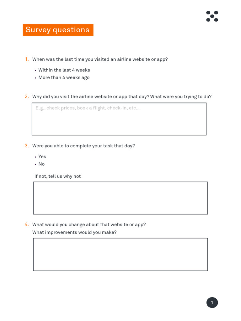 Airline Sample Survey | PDF