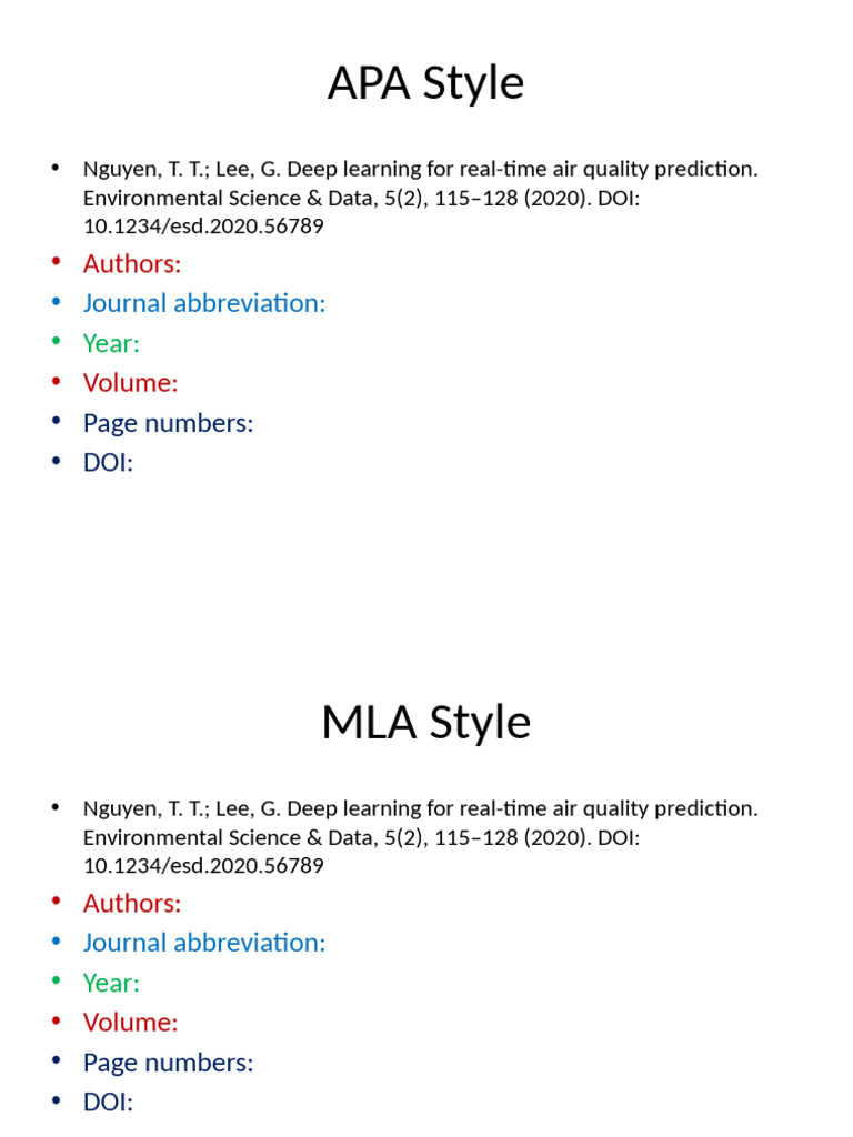 Referencing Styles Analysis Updated | PDF