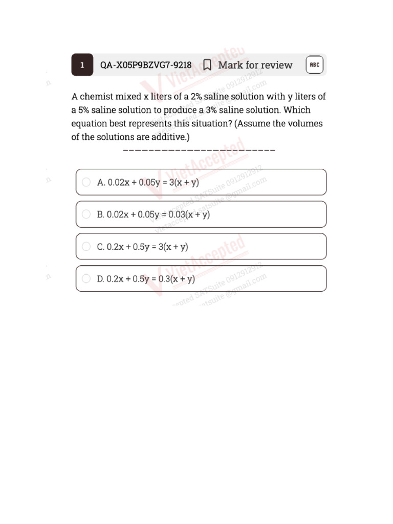 SATSuite - Math Full Test 01 | PDF