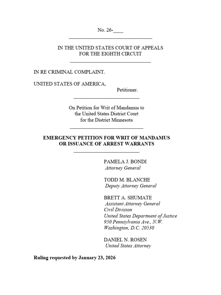 Emergency Petition For Manamus On Arrest Warrants | PDF | Probable ...