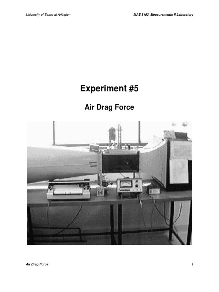 Experiment #5: Air Drag Force | PDF | Reynolds Number | Drag (Physics)
