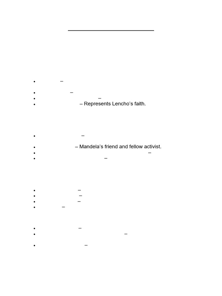 English Characters and Their Roles | PDF | Nelson Mandela
