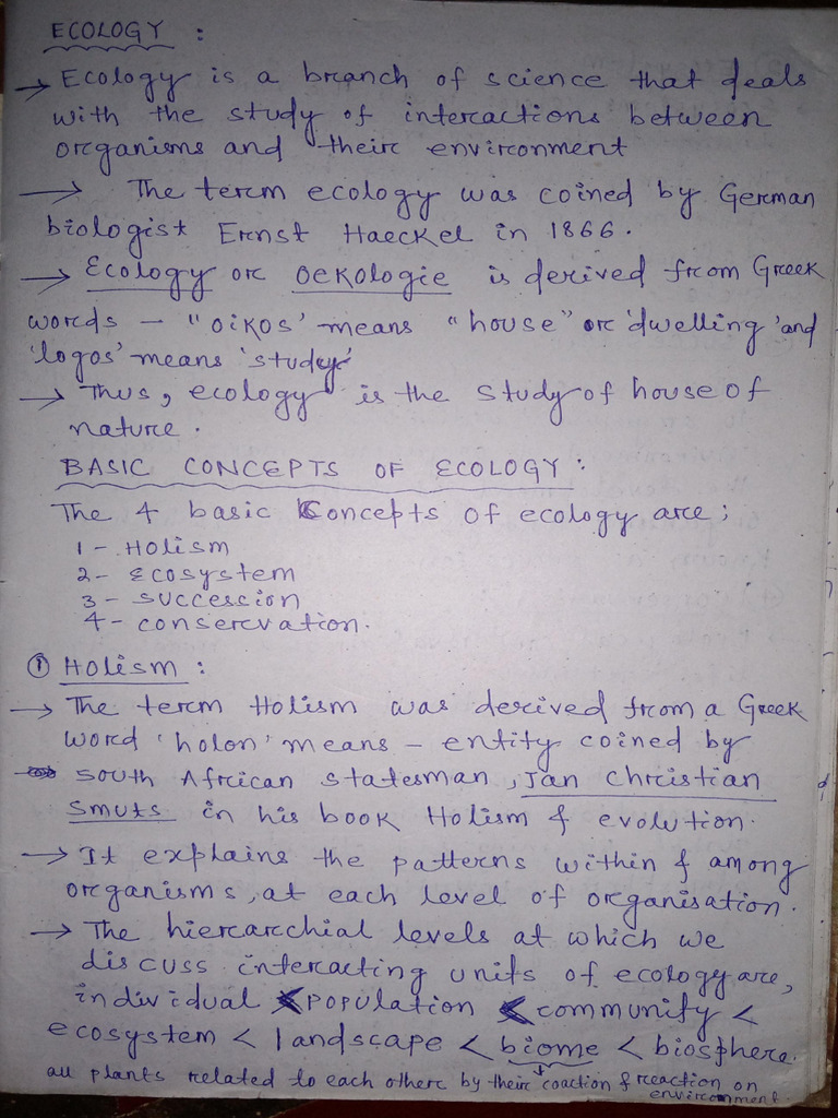 Ecology (Unit-1) | PDF