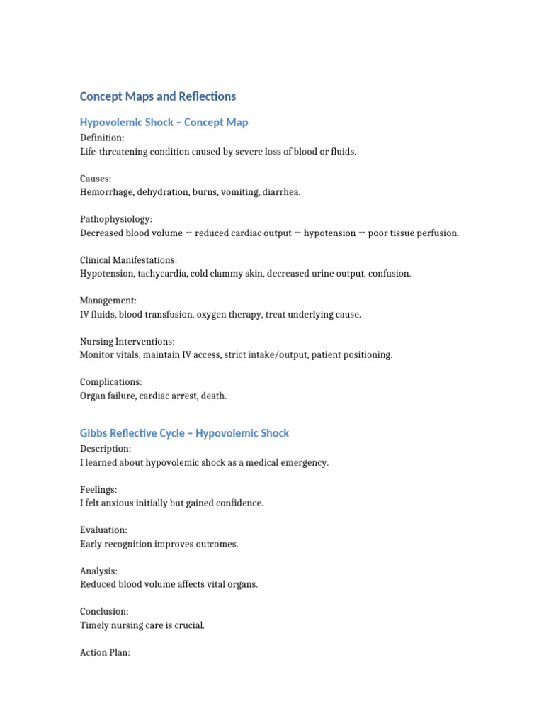 Concept Maps and Gibbs Reflection | PDF
