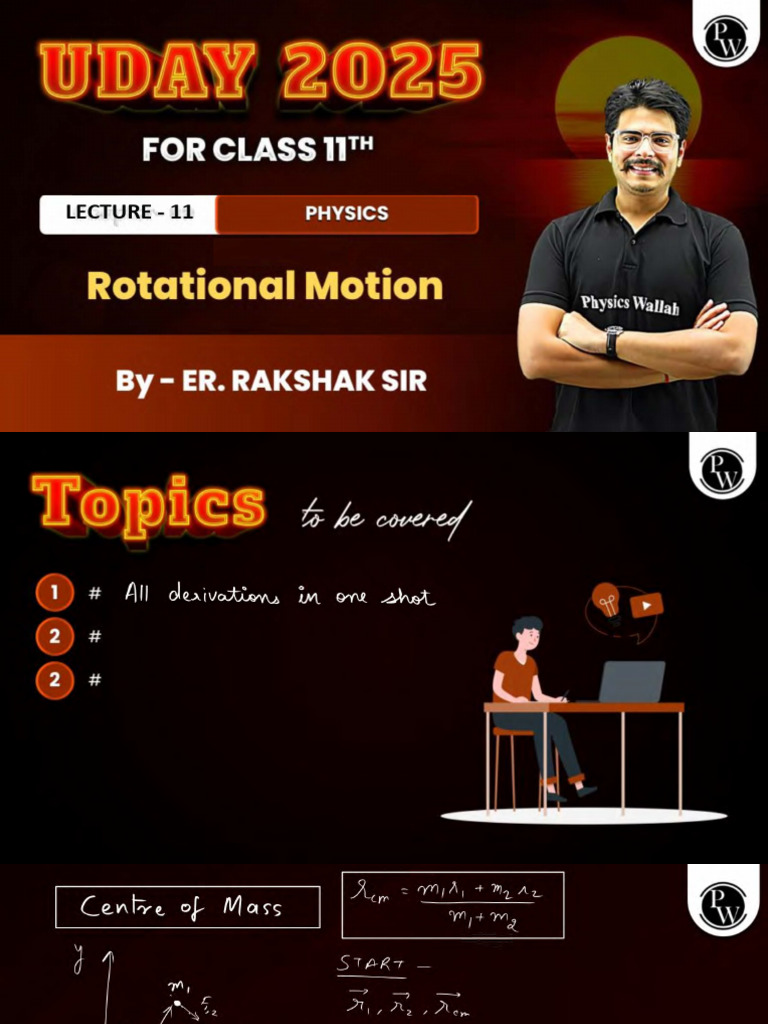 Rotational Motion 11 - Class Notes (1) | PDF