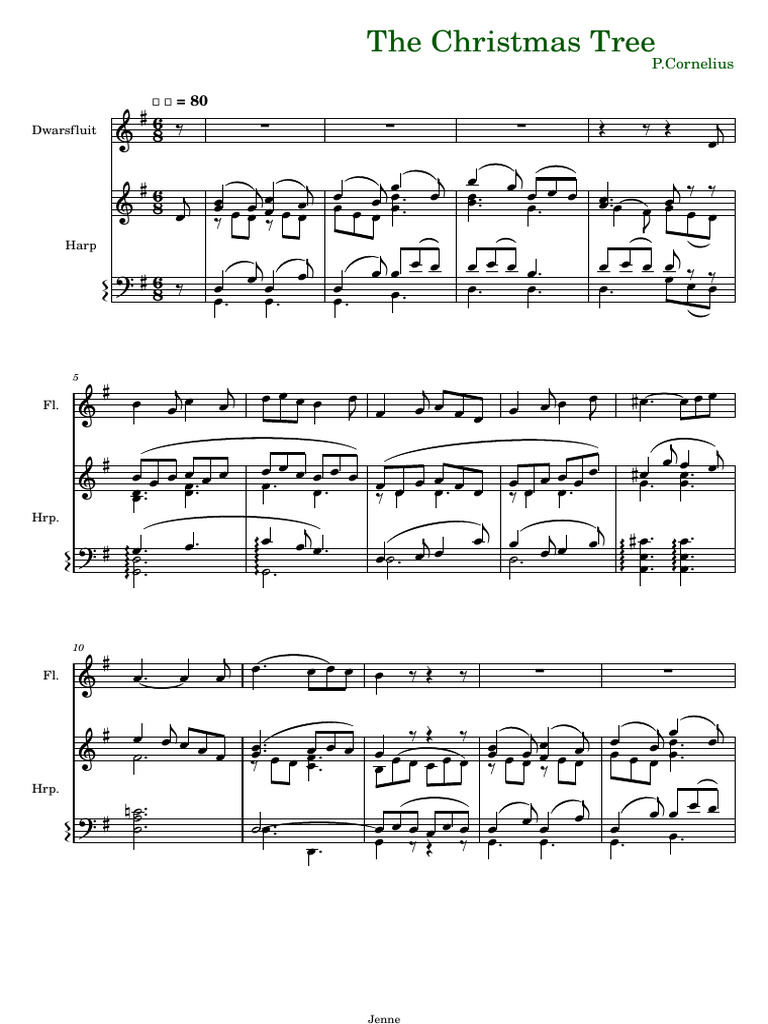 Sang Til Juletret the Christmas Tree Edvard Grieg | PDF