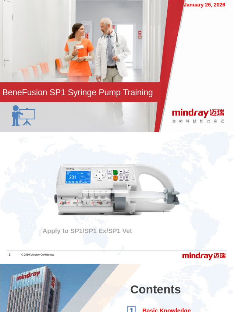BeneFusion SP1 Syringe PumpTraining - V1.0 - EN | PDF | Voltage ...