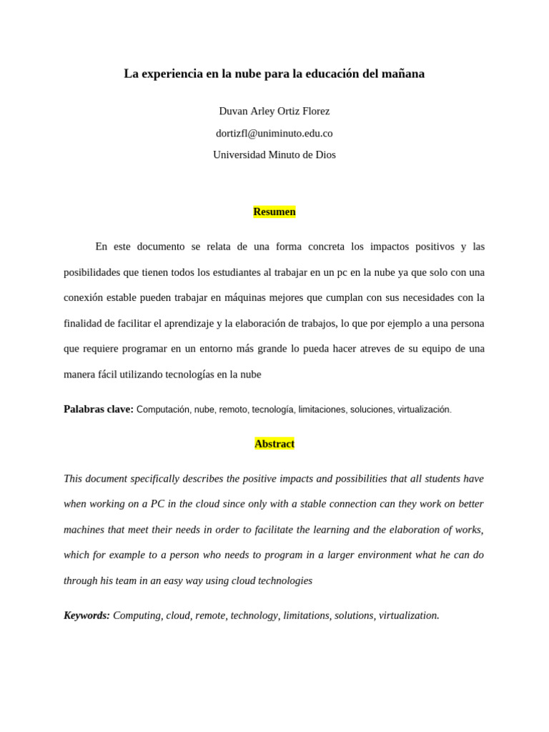 Formato Basico - Artículo Académico | PDF | Servidor (Computación ...