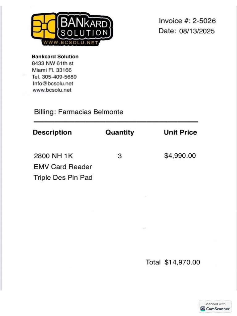 Bank Invoice | PDF