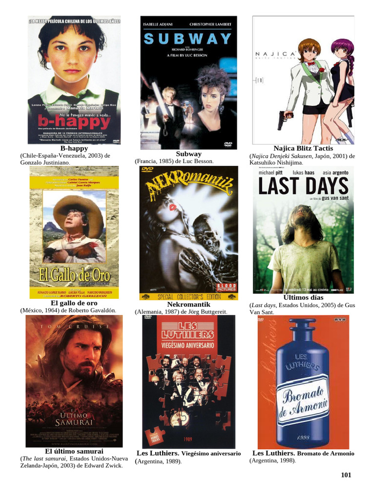 Catálogo 101-192 | PDF | Películas de terror