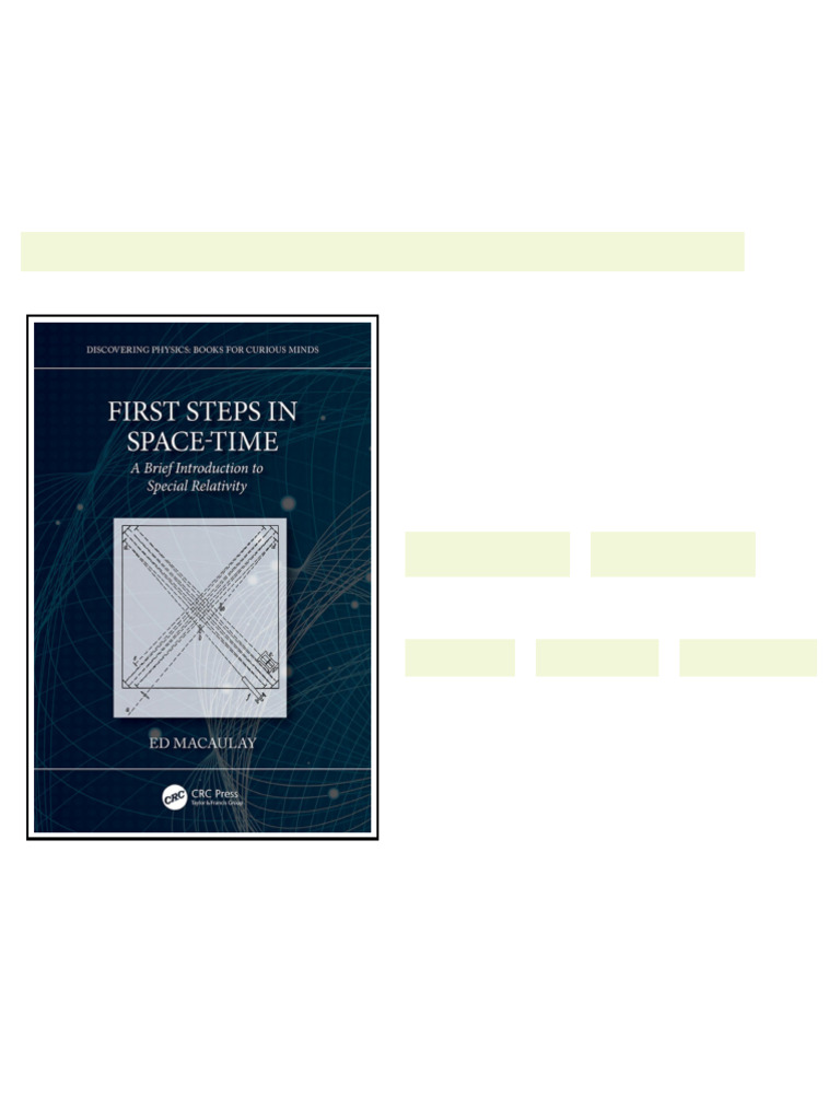 First Steps in Space-Time ebook compatible format pack | PDF