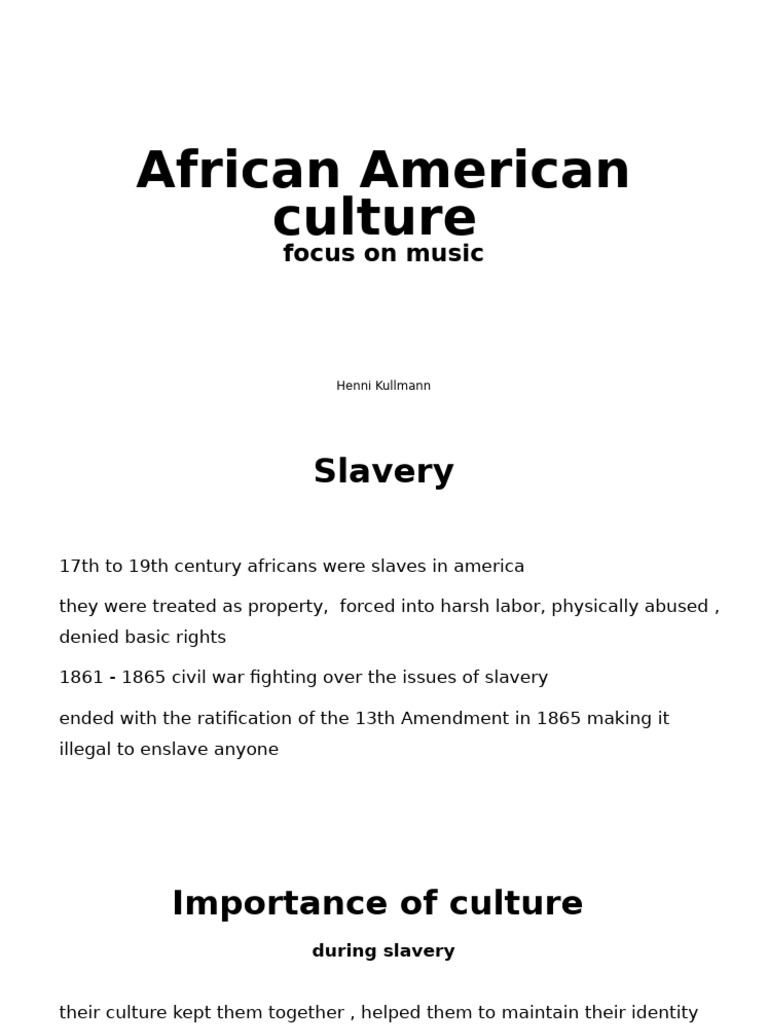 African American Culture | PDF | Jazz | African American Music