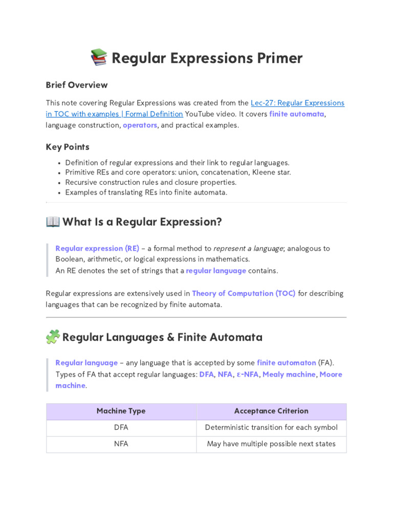 Lec-27_ Regular Expressions in TOC With Examples _ Formal Definition ...