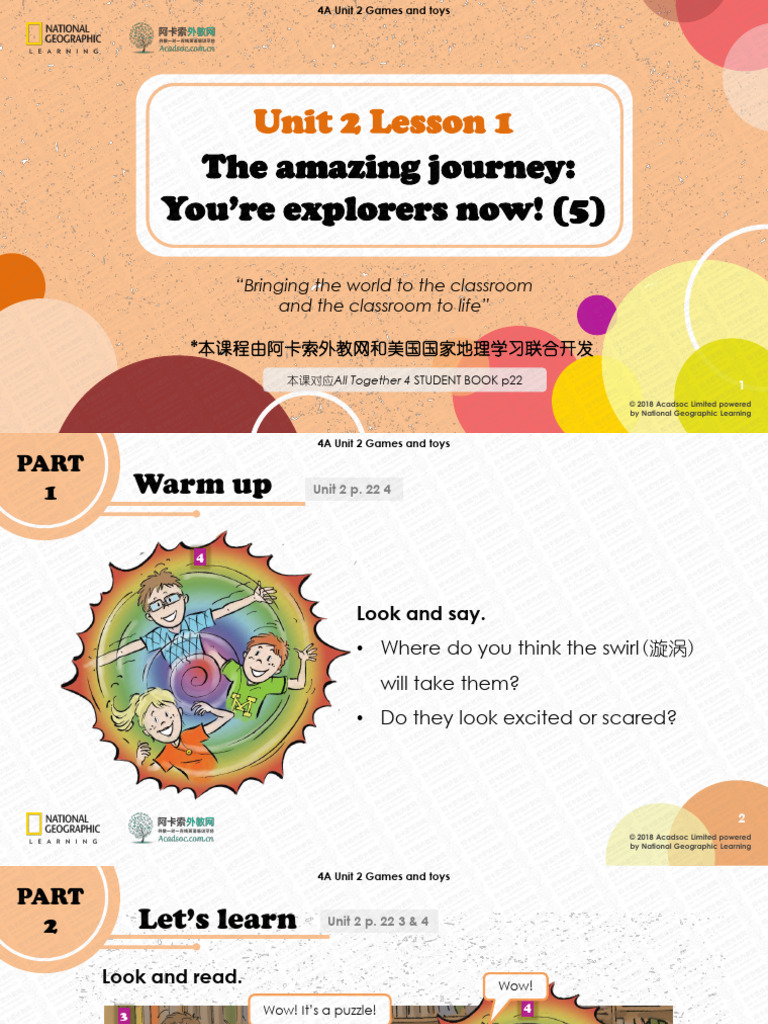 Unit 2 Lesson 1 the Amazing Journey You_re Explorers Now 5 | PDF ...
