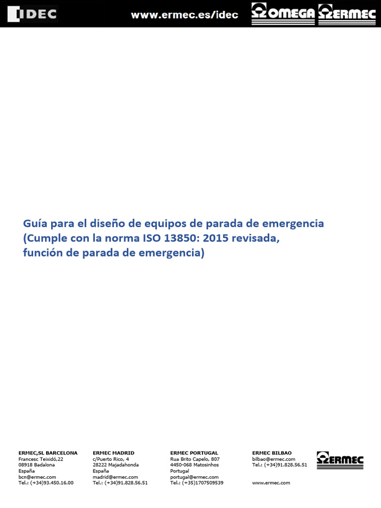 APEM IDEC - Guía Para El Diseño de Equipos de Parada de Emergencia ...