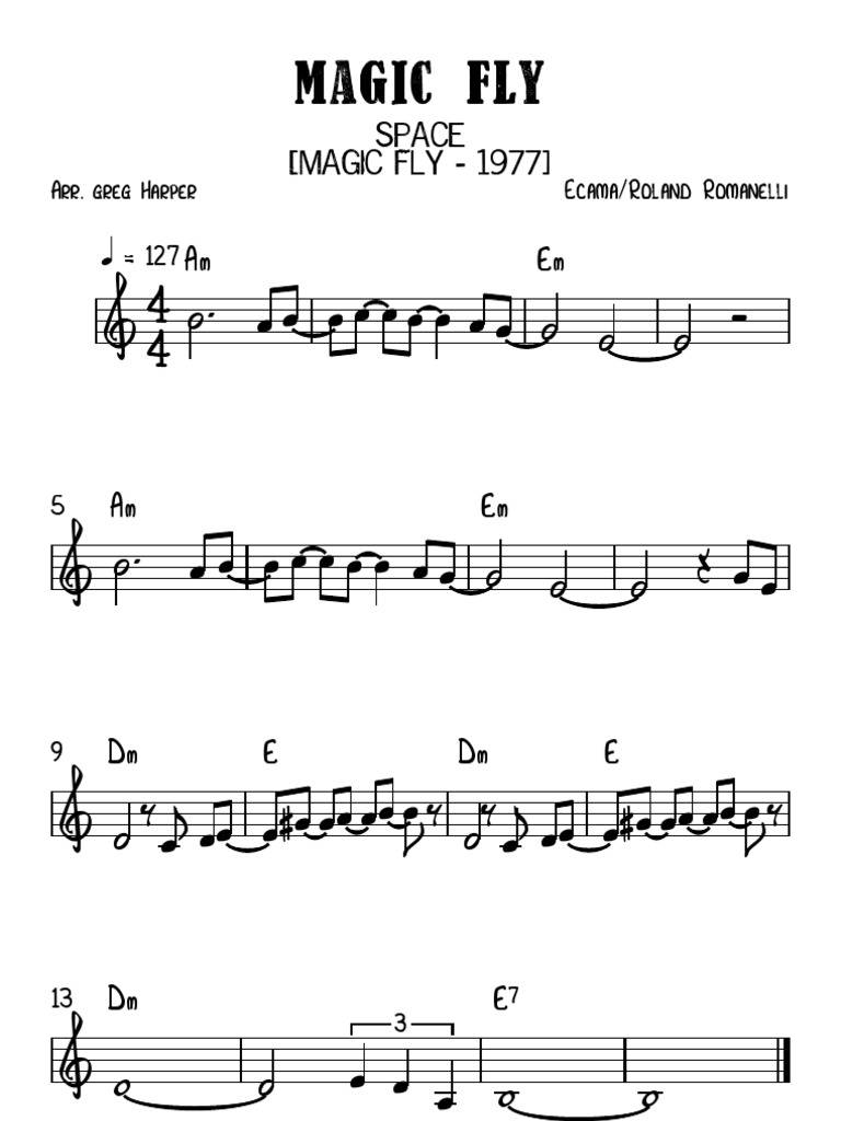 Space - Magic Fly (Leadsheet) | PDF