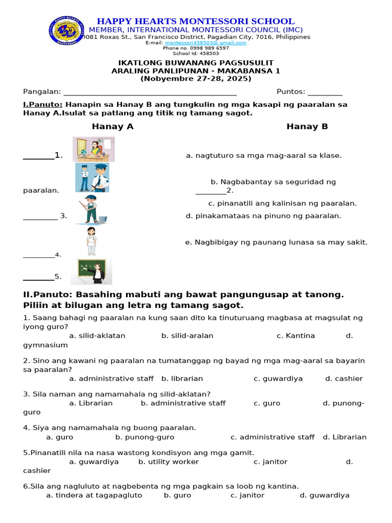 Grade 1 Makabansa | PDF