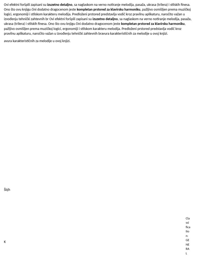 Harmonika Note Halid Beslic | PDF