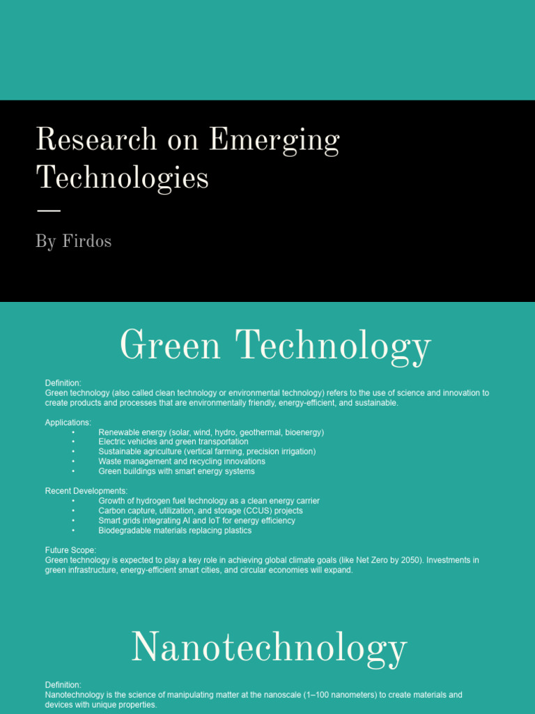 Firdos RW | PDF | Nanotechnology | Environmental Technology