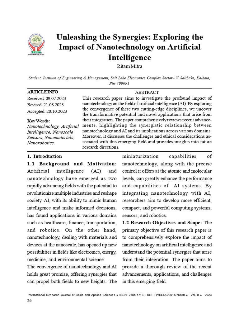 AI Reference Paper 1 | PDF | Nanotechnology | Artificial Intelligence