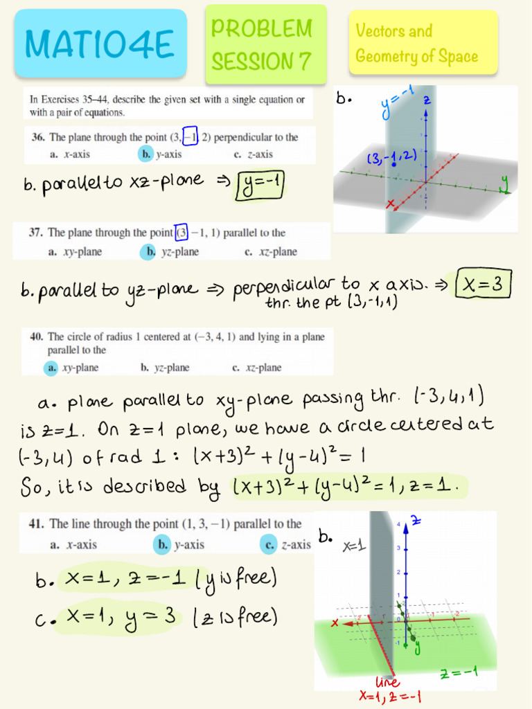 Mat104E-PS#07(15.04.2025) | PDF | Physical Quantities | Classical Geometry