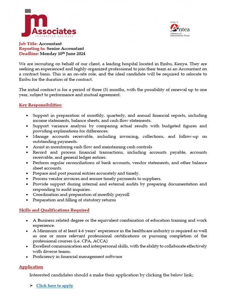Accountant Advert. IMH | PDF