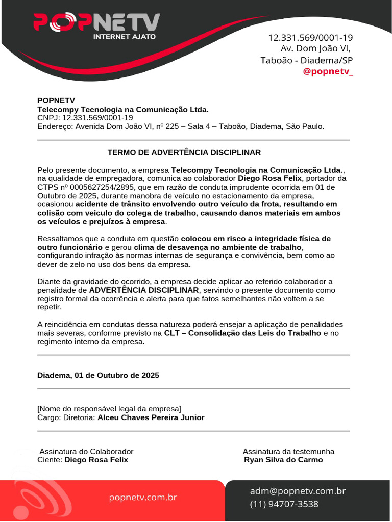 Advertencia Diego Rosa Felix | PDF