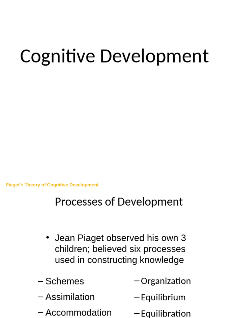 Jean Piagets Theory | PDF | Cognitive Development | Intelligence