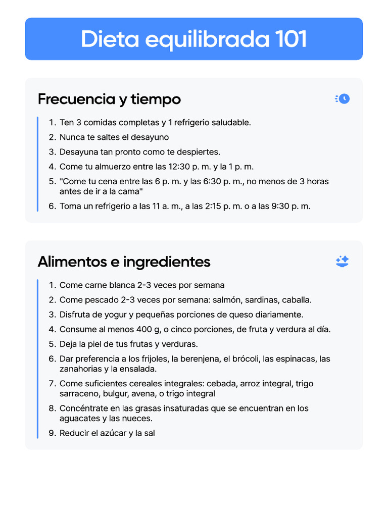 Balanced Diet 101 | PDF