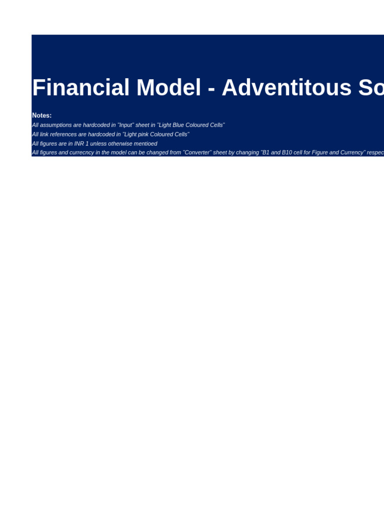 Adventitous Solutions | PDF | Valuation (Finance) | Marketing