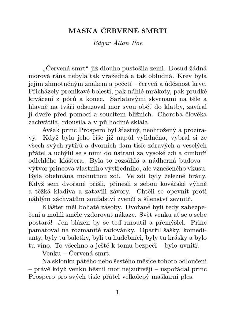 Maska Cervene Smrti | PDF