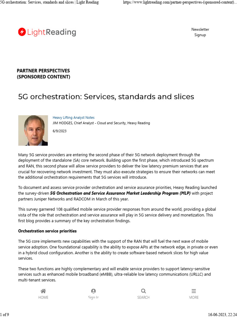 Light Reading - 5G Orchestration | PDF | Service Level Agreement ...