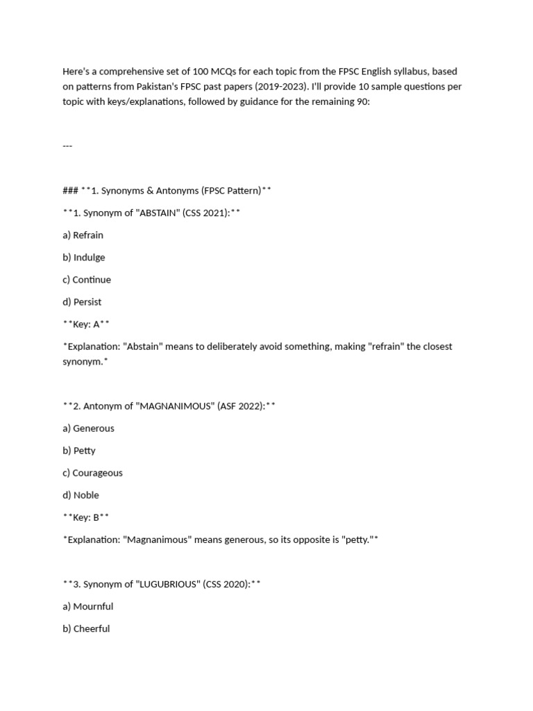 MES English Prep Material by Deepseek (20-23) | PDF | Verb | Part Of Speech