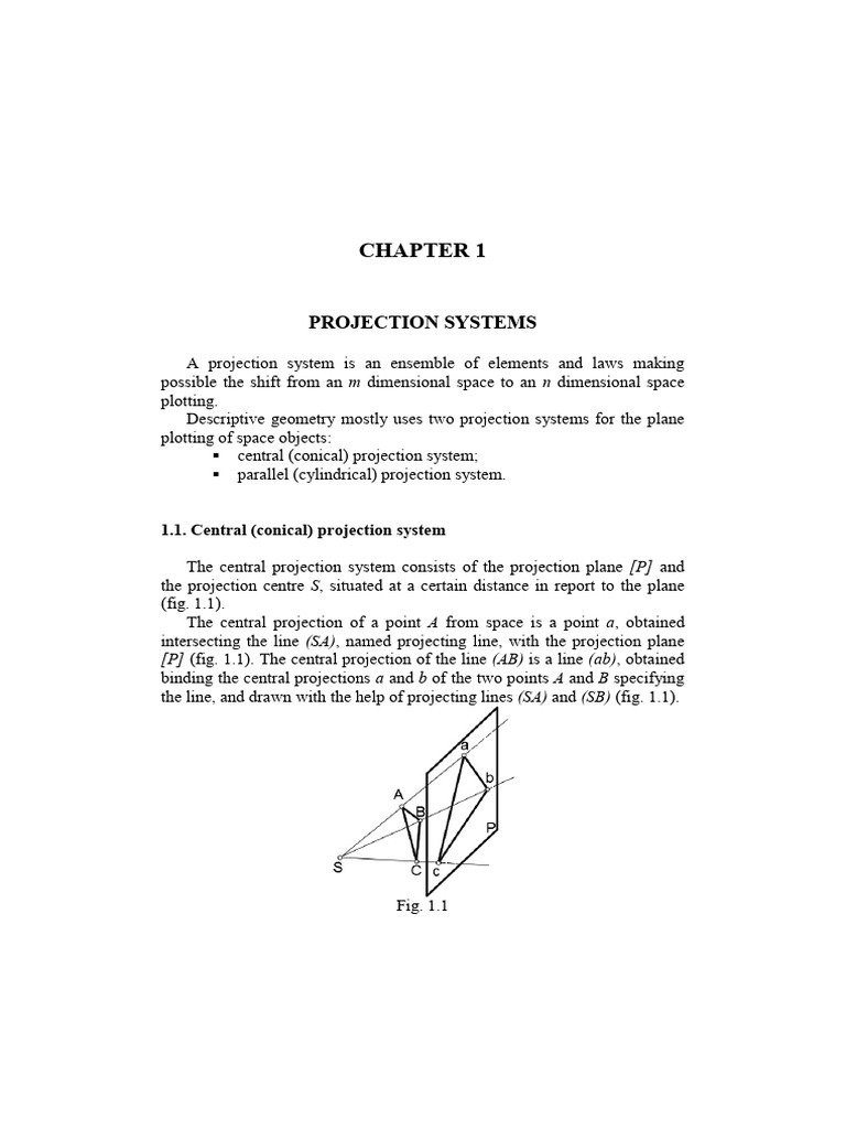 Chapter 1 - The Point, Projection Systems | PDF | Line (Geometry ...