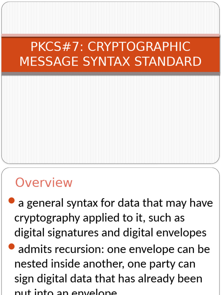 PKCS7 | PDF | Cryptography | Encryption