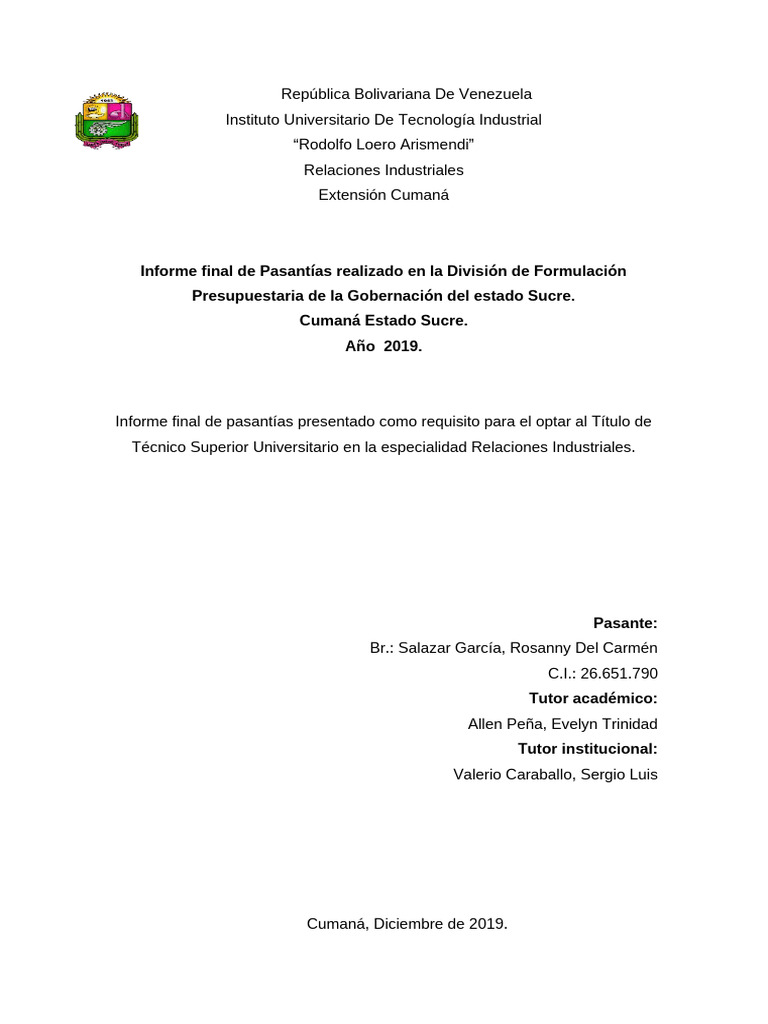 Informed Epa Santi a Rosa Nny | PDF | Presupuesto | Ciencias Políticas