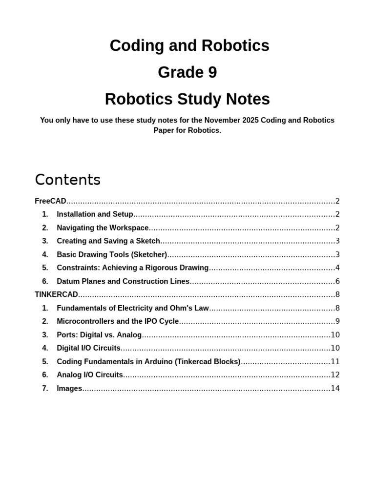 Gr9 Robotics Notes Nov25 | PDF | Resistor | Line (Geometry)