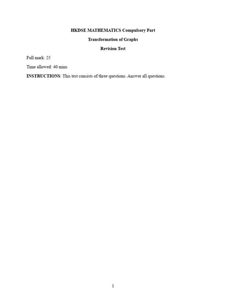 Transformation of Graphs | PDF
