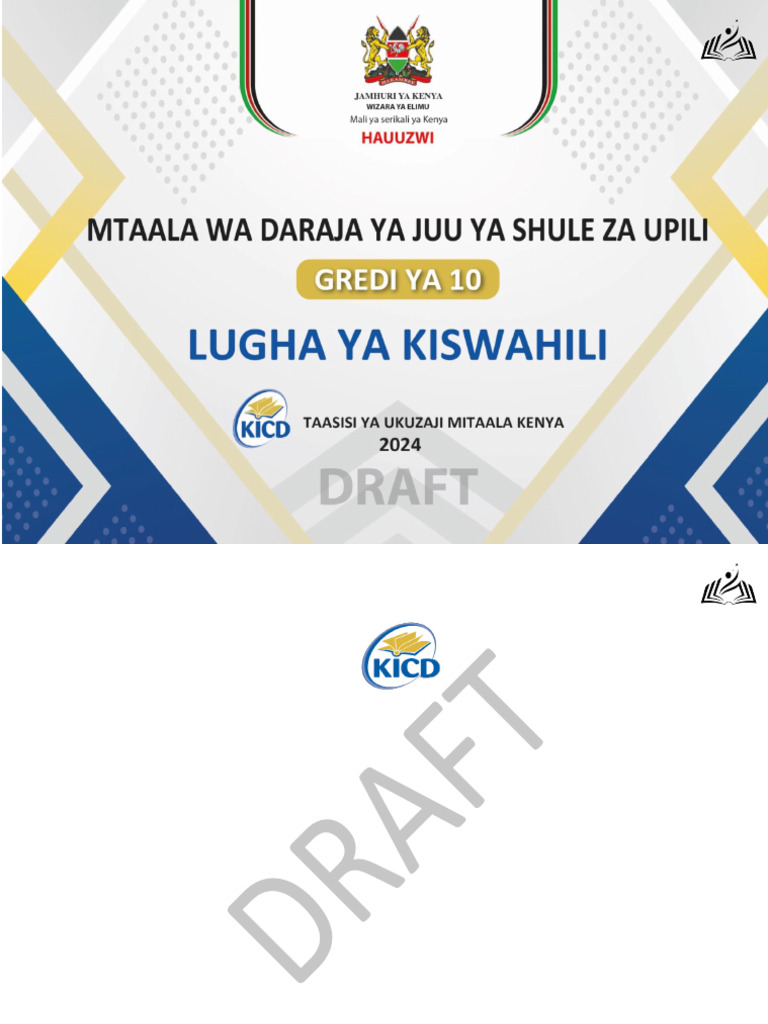 Grade 10 Kiswahili Lugha Curriculum Design | PDF