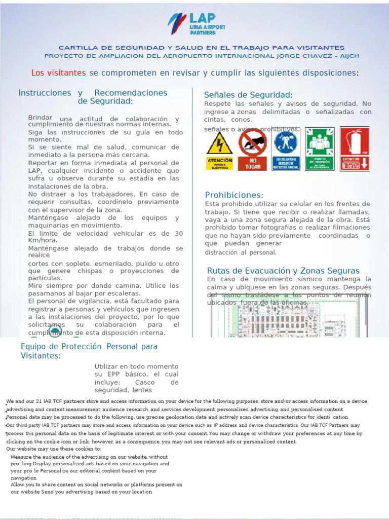 PDF Cartilla Visitante de Seguridad y Salud en El Trabajo Gald Compress | PDF