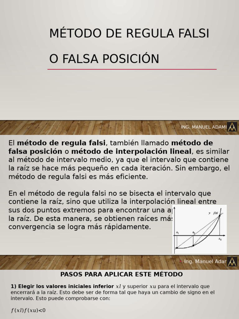 008 MÉTODO DE REGULA FALSI | PDF | Algoritmos | Algoritmos y Estructuras de Datos