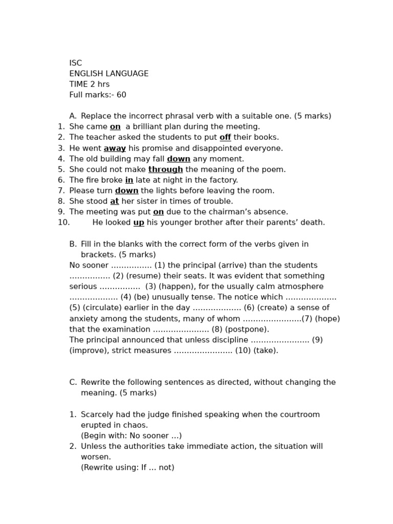 ISC English Language | PDF | Linguistics