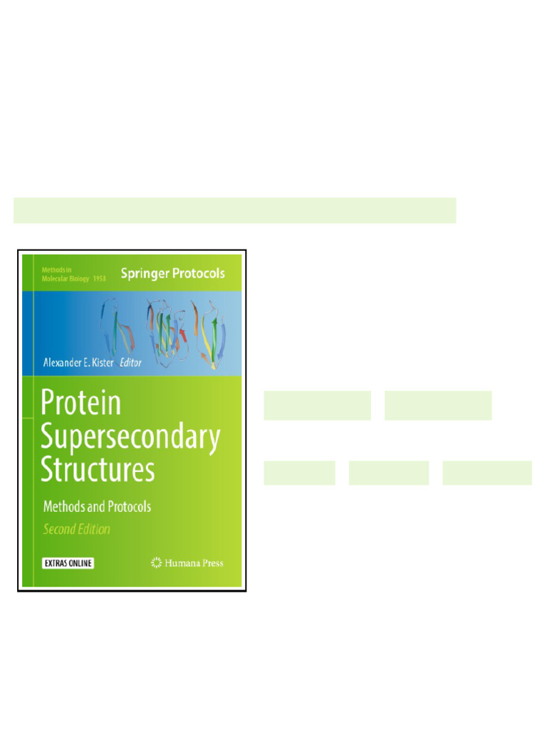 BIB Protein Supersecondary Structure Methods and Protocols 2nd ed ...