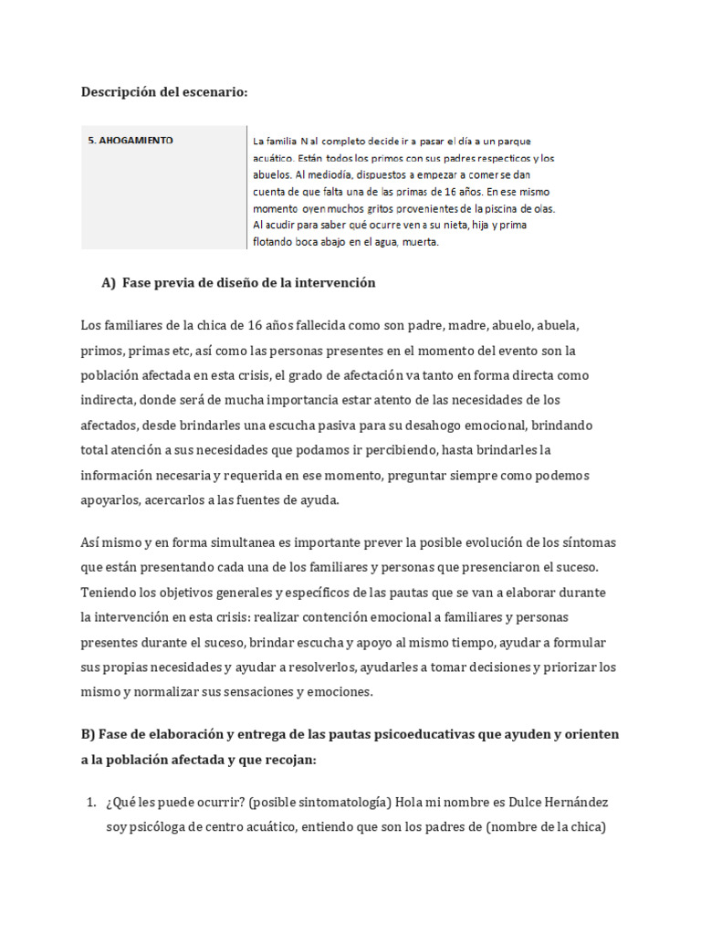 PAP - Ahogamiento.docx | PDF | Las emociones | Ansiedad