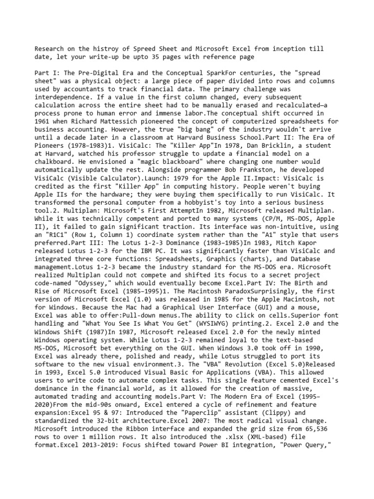 Excel Histroy Learning 2 | PDF | Microsoft Excel | Spreadsheet