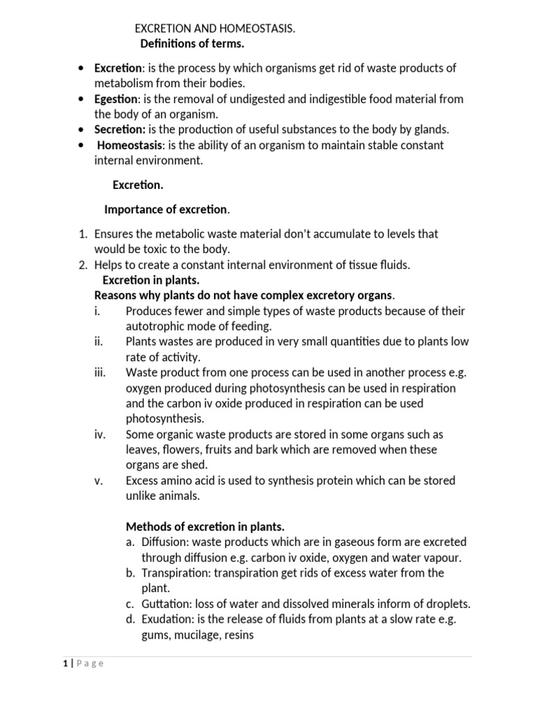 Excretion and Homeostasis | PDF | Kidney | Liver